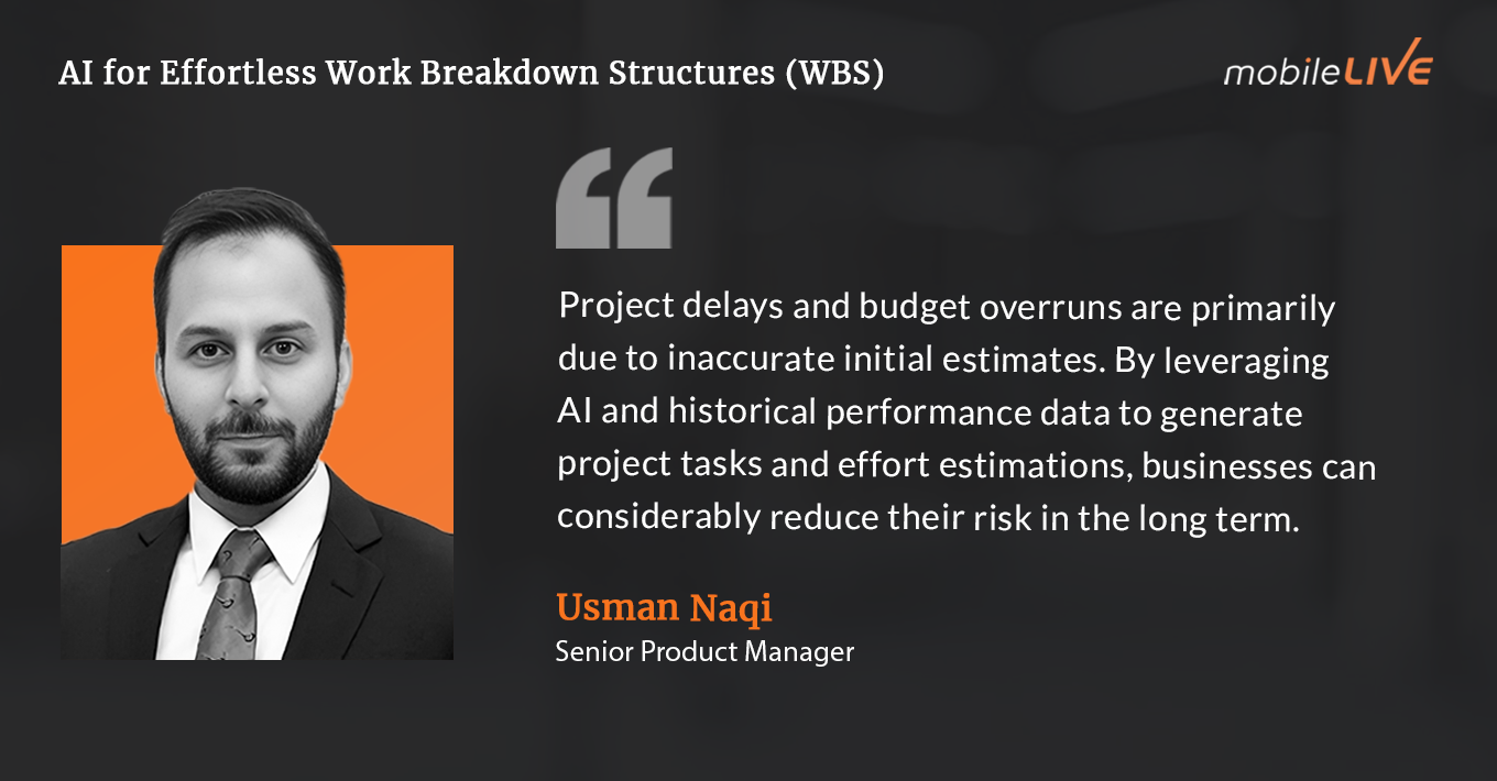 AI-Based Accelerators Series: AI for Effortless Work Breakdown Structures (WBS) - mobileLIVE